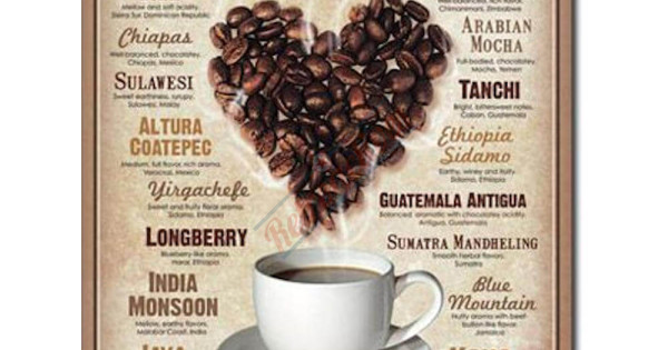 Coffee Heart Tin Sign