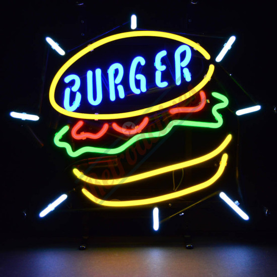 Fast Food Neon Sign Says
