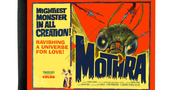 Godzilla Movie Poster Wallet - 1961 Mothra Movie Poster - Canvas Bi ...