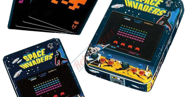Space Invaders Playing Cards with Storage Tin