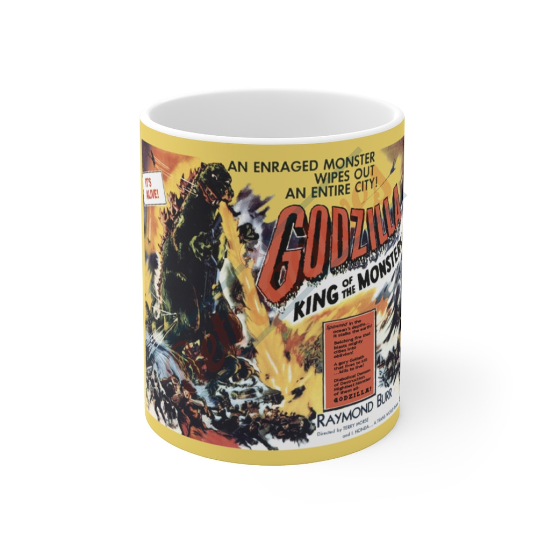 Godzilla King Of The Monsters - 1956 Godzilla Movie Poster Coffee Mug ...