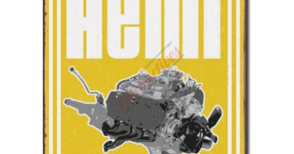 Mopar Hemi Powered Distressed Tin Sign