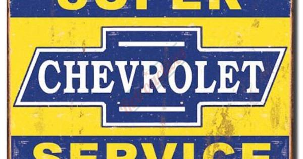 Chevrolet Super Service Tin Sign