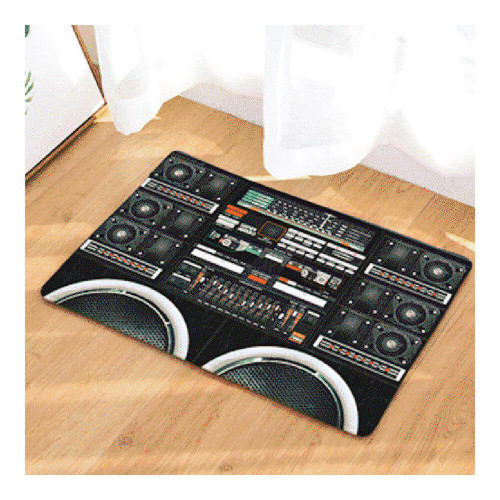 Made In The 80s White Cassette Tape Retro Rug Bath Mat