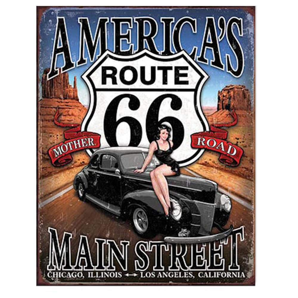 Lucinda Lewis Roadside America Steak N Shake Tin Sign