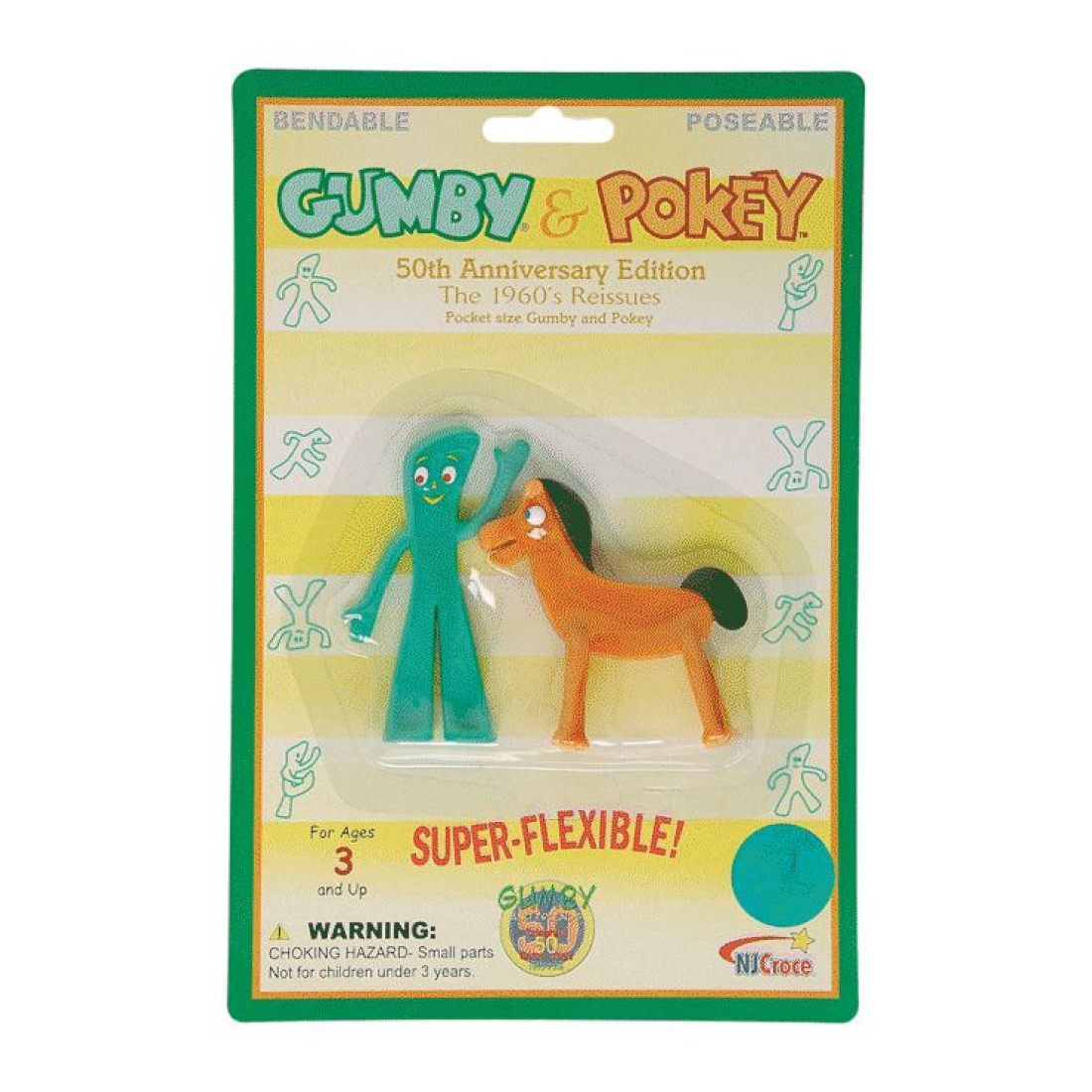 50th Anniversary Edition Gumby and Pokey Mini Bendable Pair