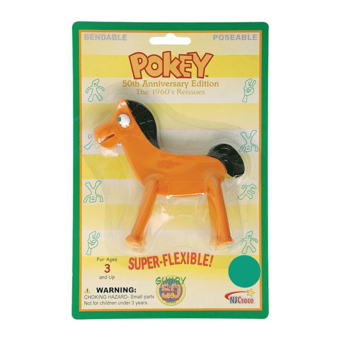 Retro 50th Anniversary Edition Pokey 5 Inch Bendable Figure