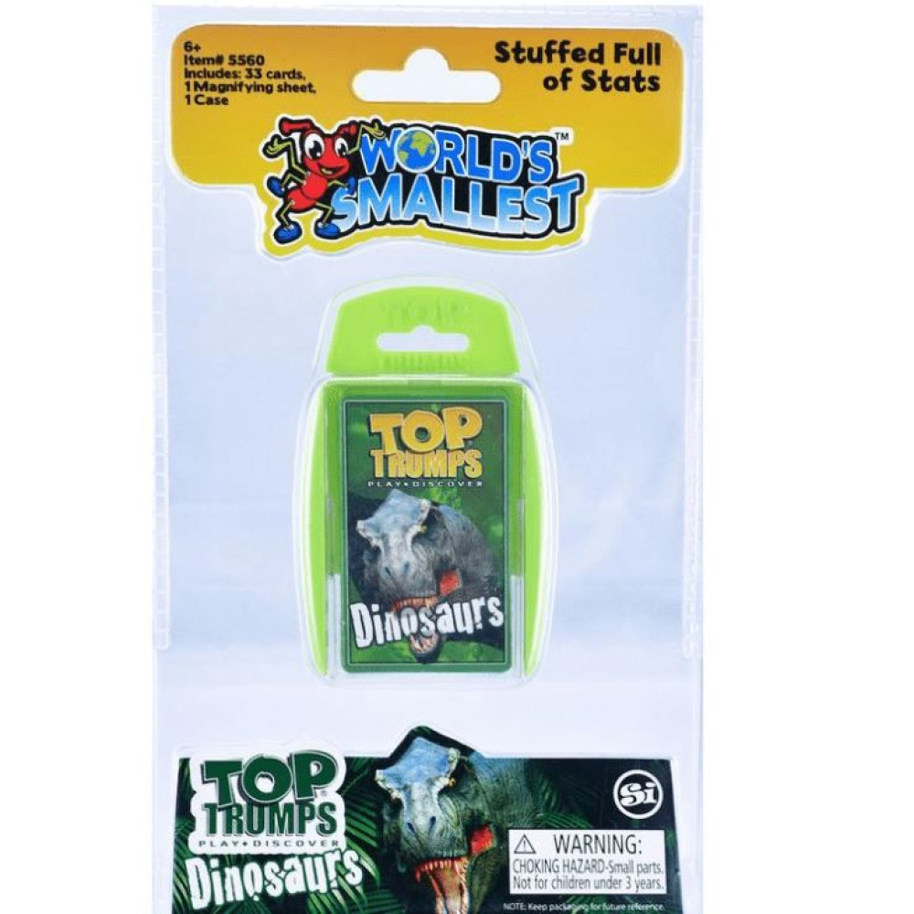 Worlds Smallest Top Trump Dinosaur Card Game